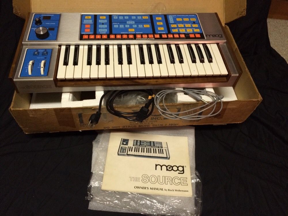 MATRIXSYNTH: 1981 Moog Source Synthesizer SN 1607 w/ Original Box & Extras