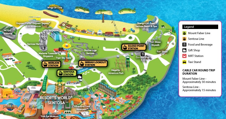 Sentosa Island Singapore Map