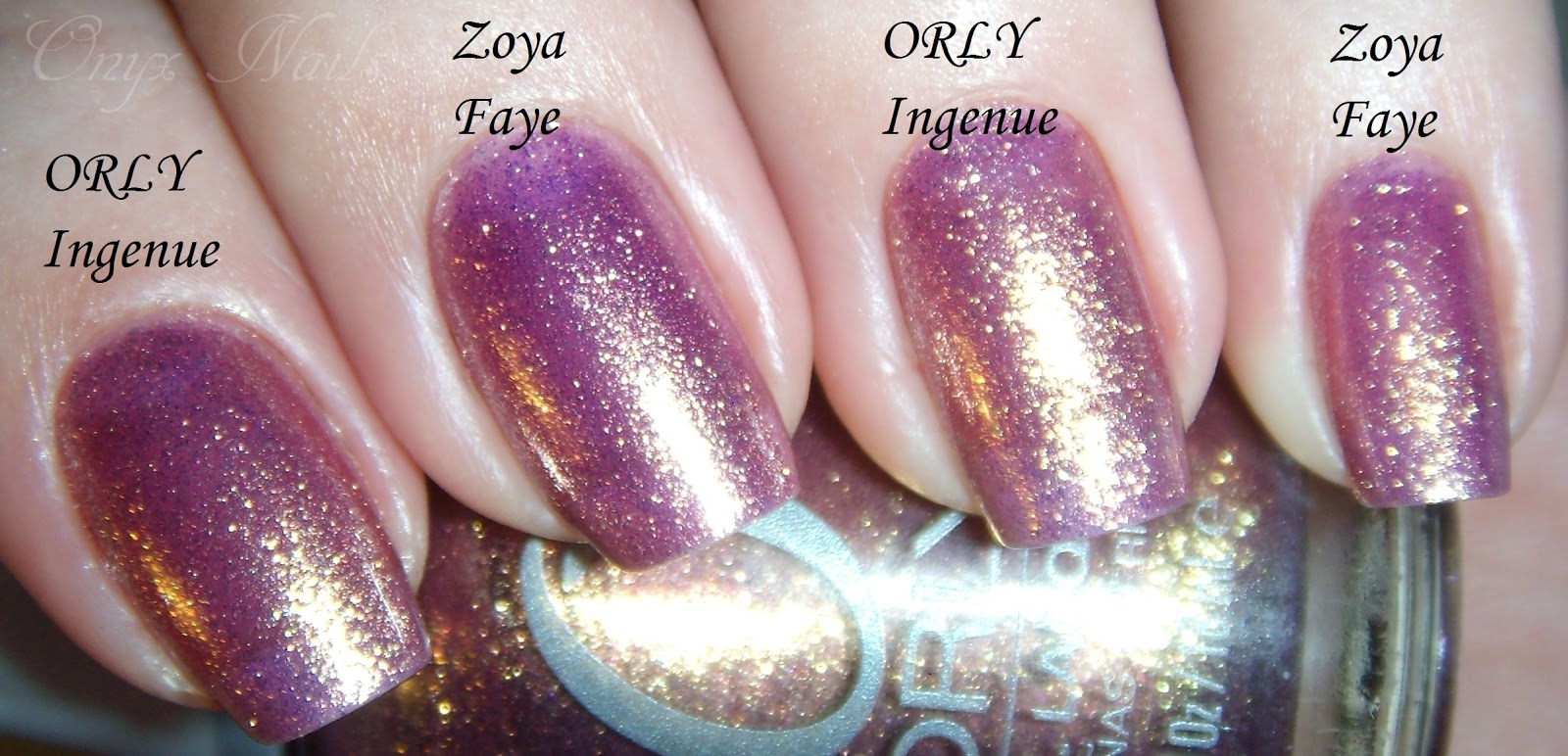 Onyx Nails: Zoya Faye vs. ORLY Ingenue Comparison