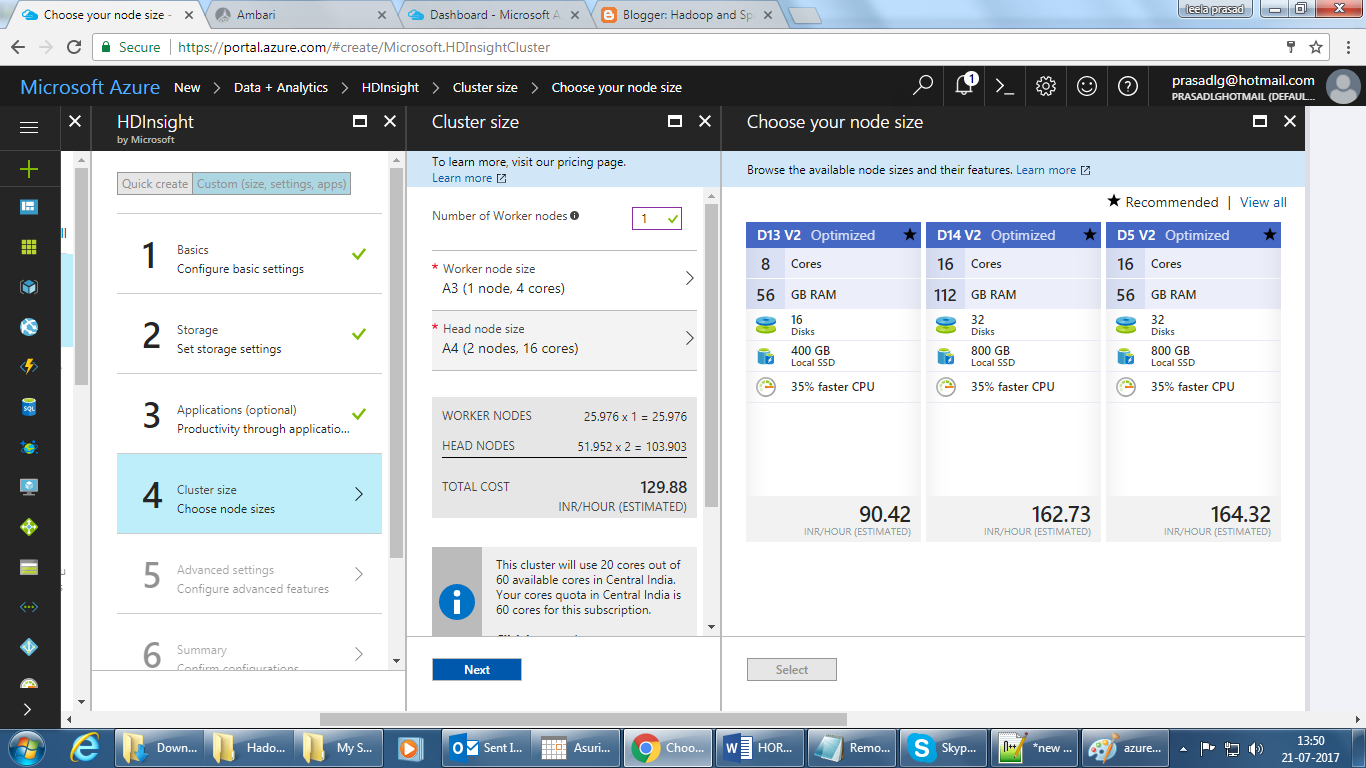 Hadoop And Spark By Leela Prasad Hadoop Cluster Creation In Microsoft Azure