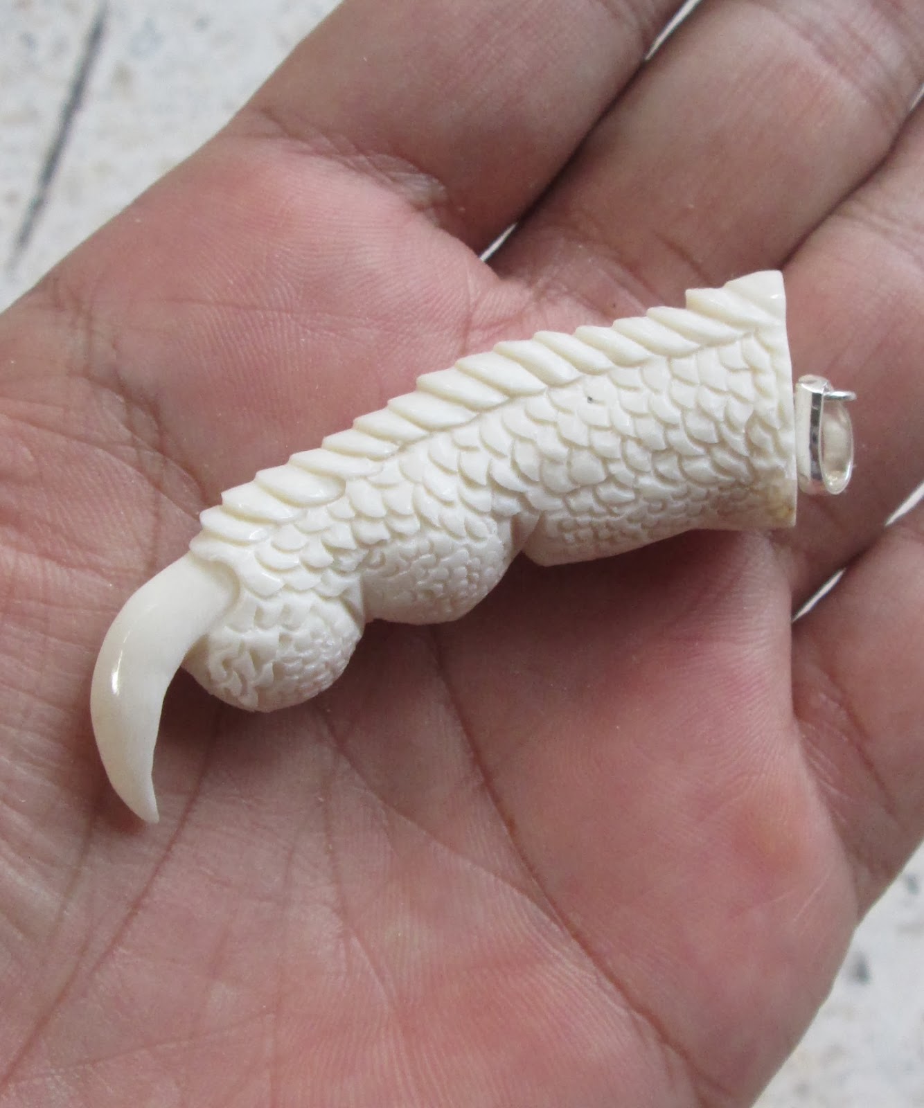 Eagle Claw Bone Carving Pendant - Bone Pendants | Bone Carving | Carved ...