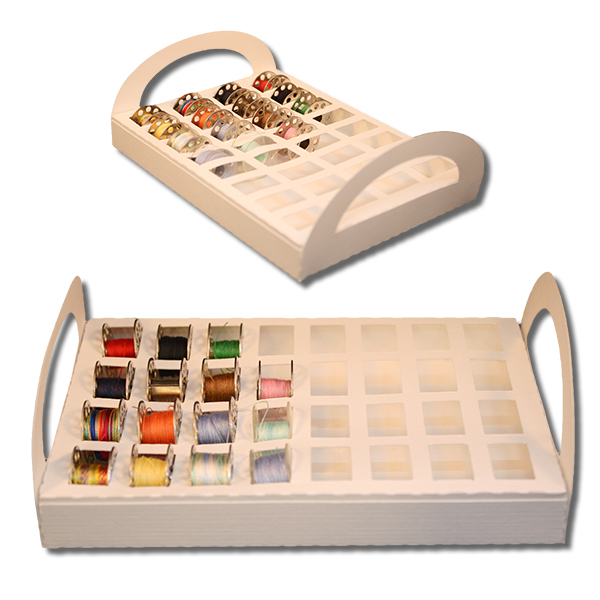 Bobbin Holder for 32 Bobbins! | Bits of Paper