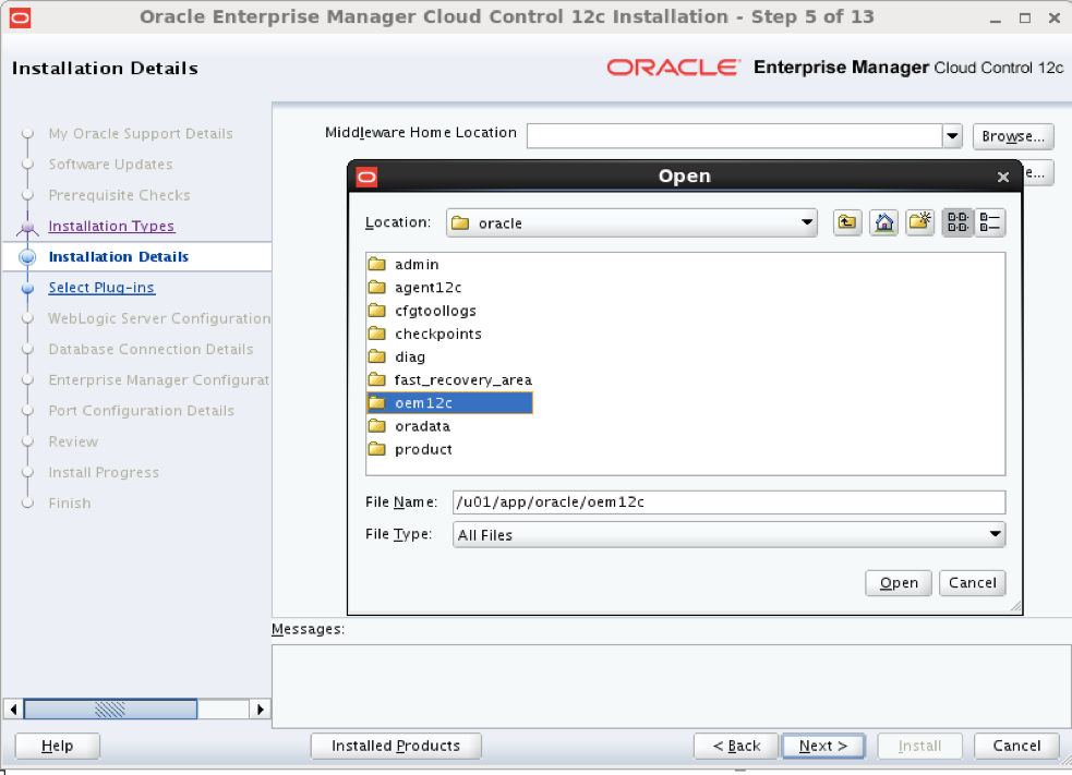 Step by Step installation of OEM 12.1.0.5 on OEL 6.3 with Agent ...