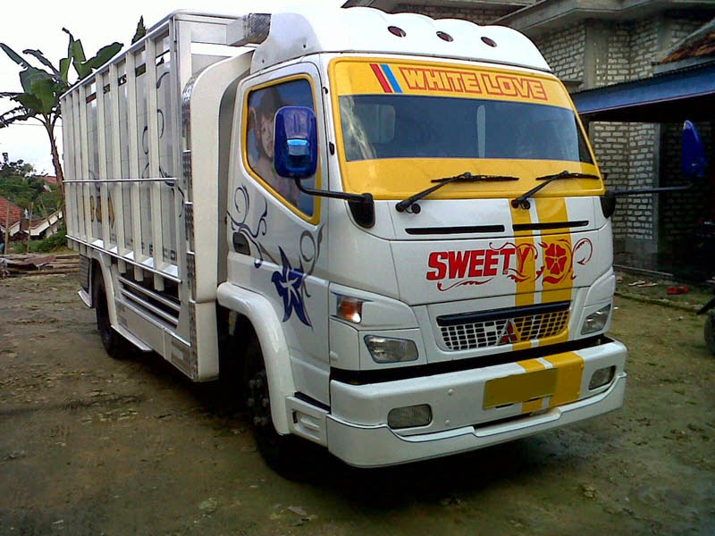 Foto gambar full variasi truk canter keren modifikasi truk canter ceper ...