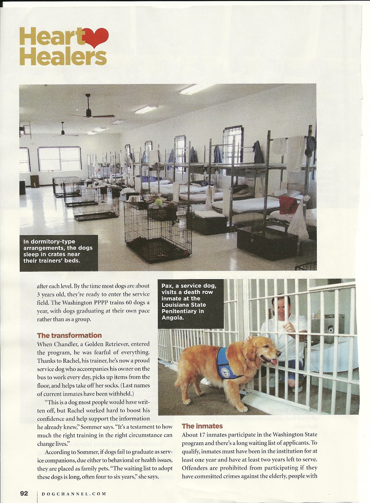 PRISON DOG PROGRAMS ~ BRIDGES and PATHWAYS of COURAGE: HEART HEALERS ...