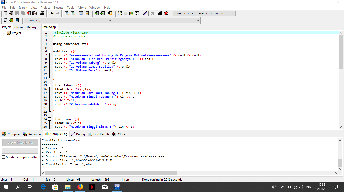 Cara menggunakan Aplikasi C++