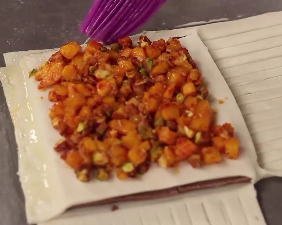 Chocolate Mango Puff Recipe | Step by Step Recipe | Checkmyrecipe.com ...