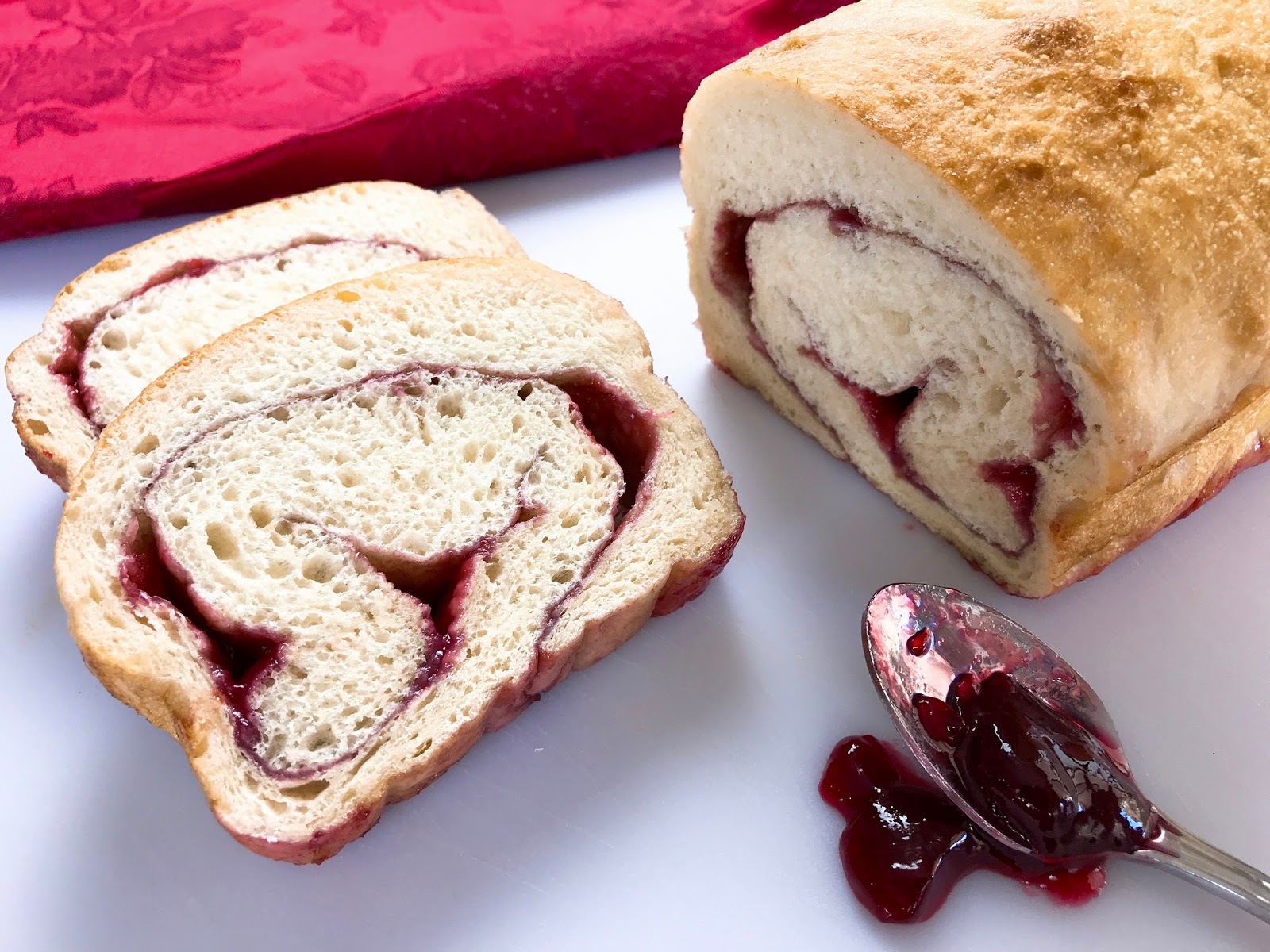 Raspberry Swirled Bread