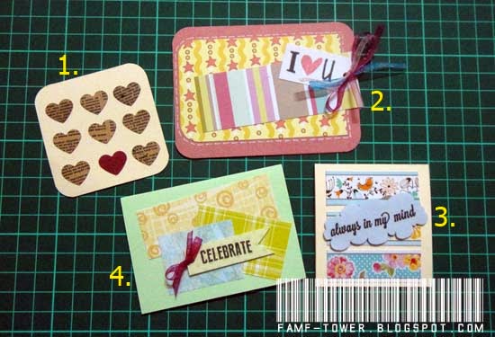 Tutorial Kraf Kertas: Kad Mini Menggunakan Lebihan Kertas ~ From FAMF Tower