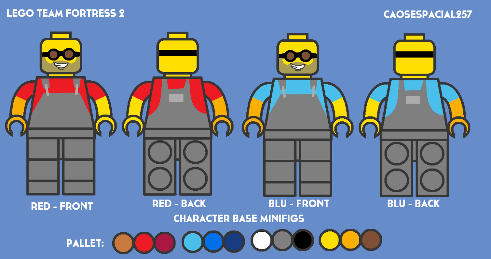 Caos Espacial: LEGO Team Fortress 2 - Esquema de los personajes