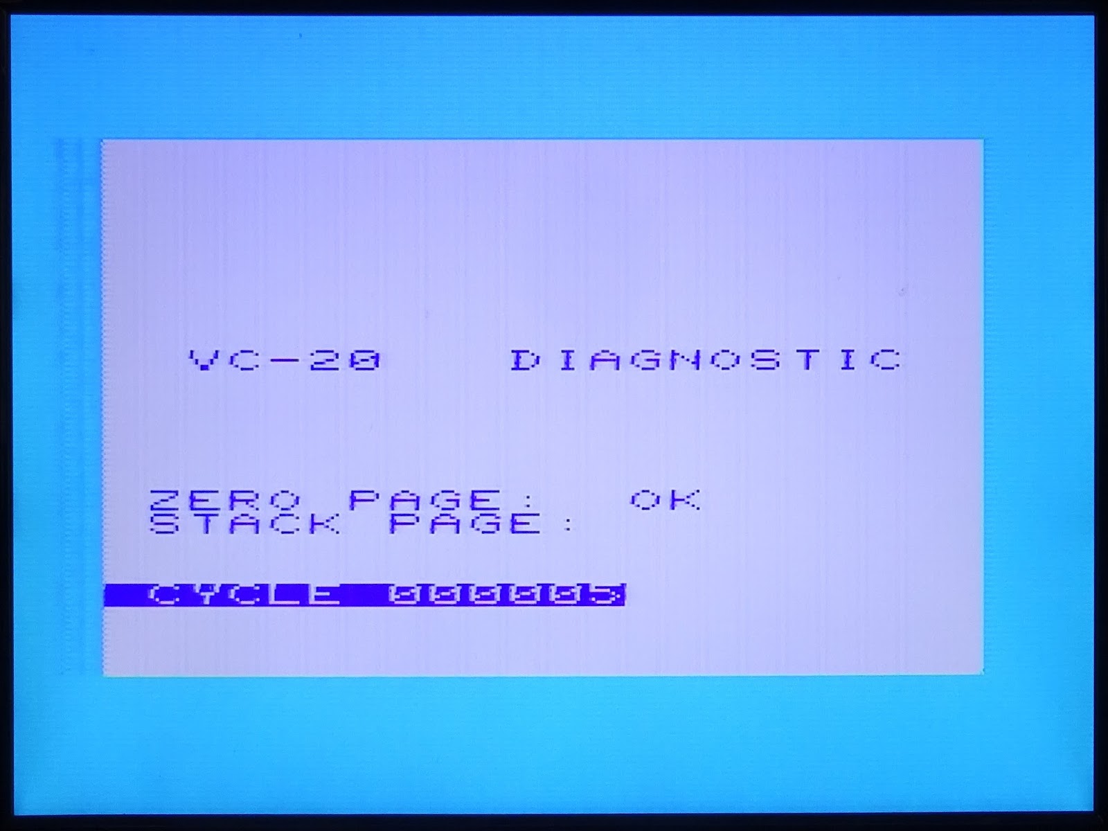 Tynemouth Software: VIC20 Diagnostics user guide