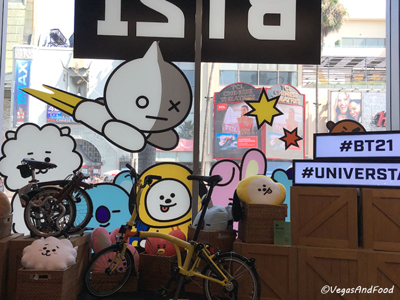 Line friends Pop-Up store in Hollywood - Vegas and Food