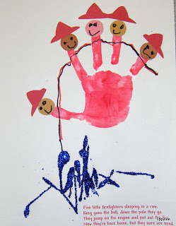 Tippytoe Crafts: Five Little Firefighters
