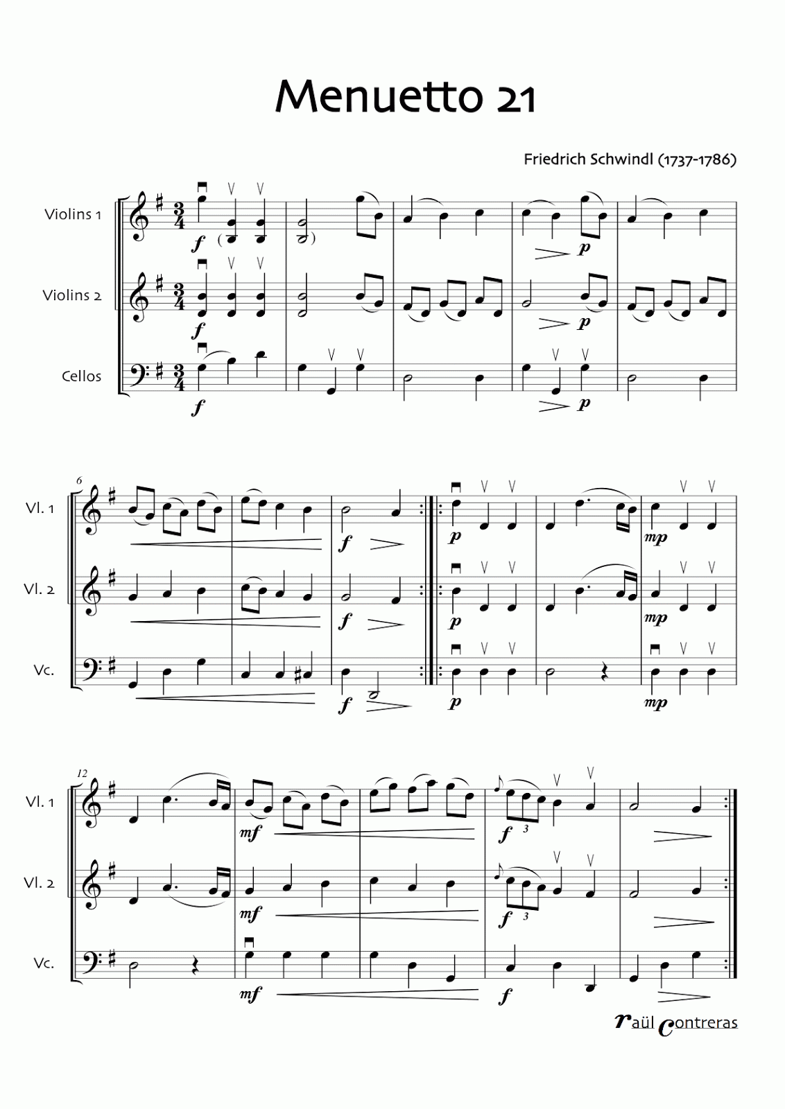 La petita orquestra: Menuetto 21 - F. Schwindl