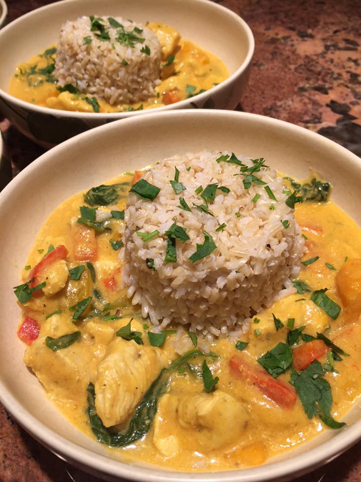 Paleo Rebel: Mango-Chicken Curry with Cilantro Brown Rice