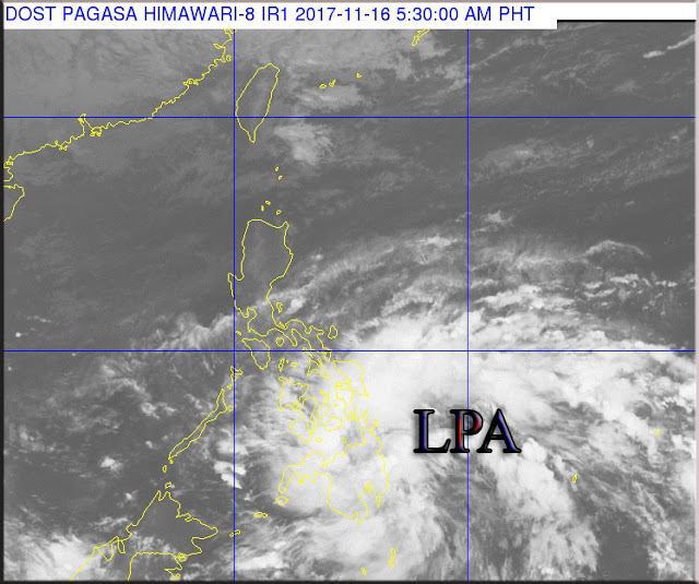 PAG-ASA DAILY WEATHER FORECAST: Low Pressure Area (LPA) - 16 November ...