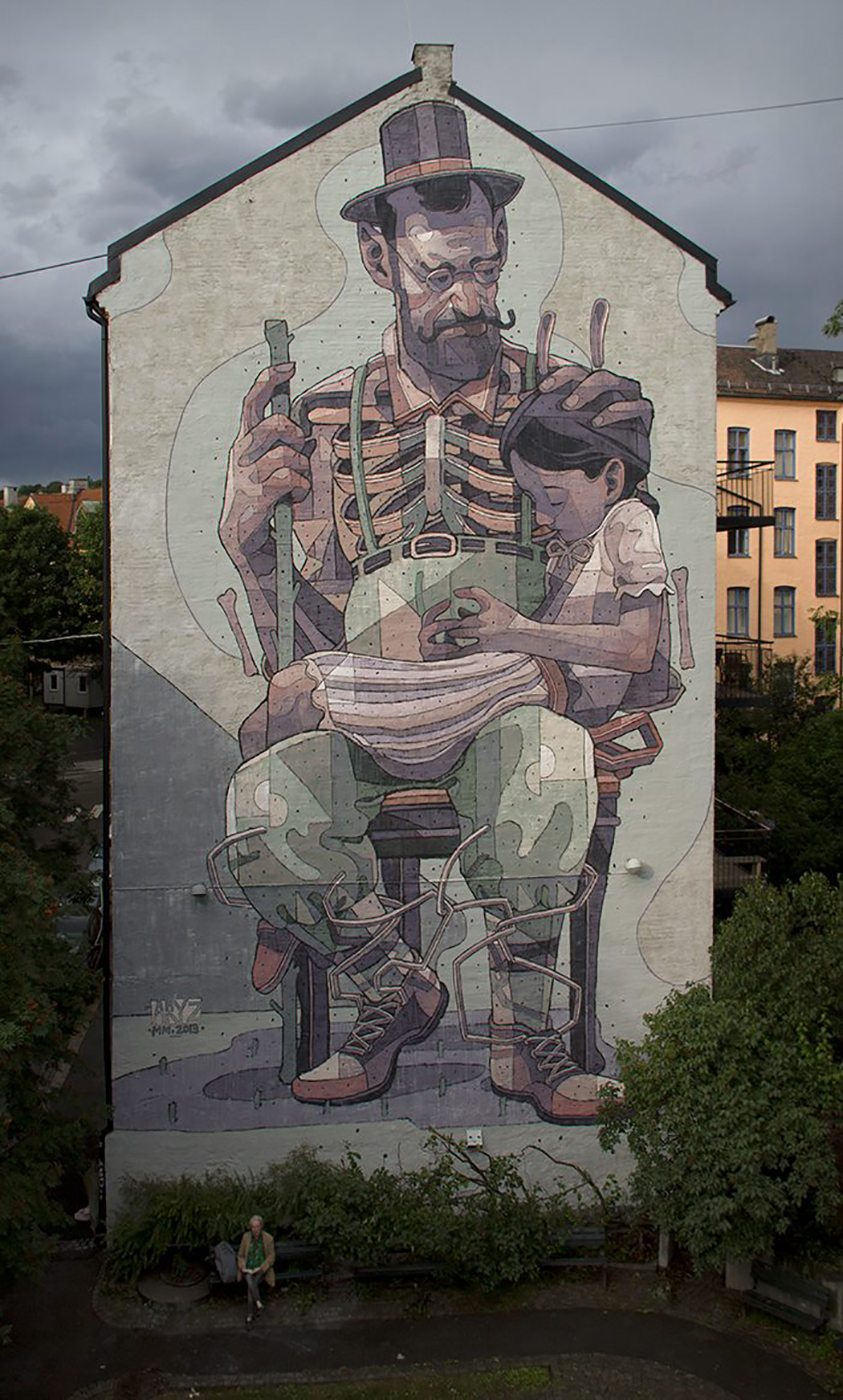 Aryz New Mural In Oslo, Norway | StreetArtNews | StreetArtNews