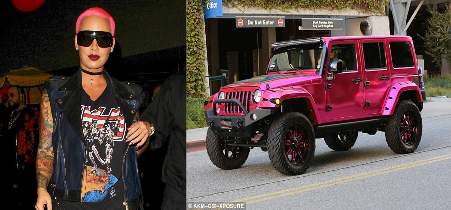 Blonde Amber Rose dyes her hair to match her pink car, shares beautiful ...