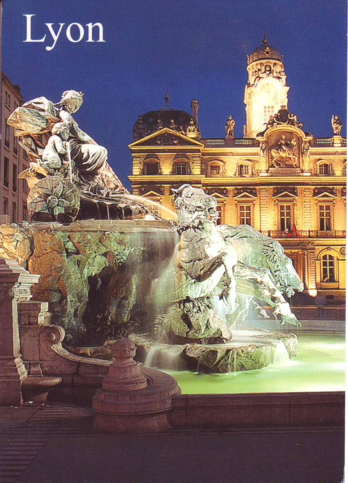 The World in Postcards - Sabine's Blog: Bartholdi Fountain, Lyon ...