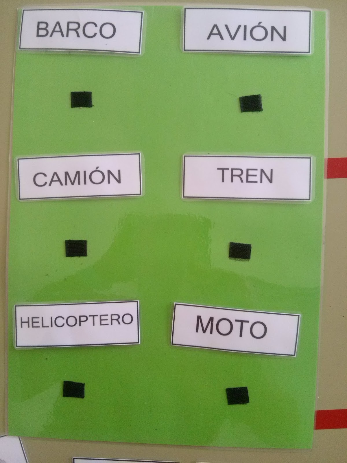 Recursos d'un mestre d'infantil: TARJETAS DE VOCABULARIO SOBRE LOS ...