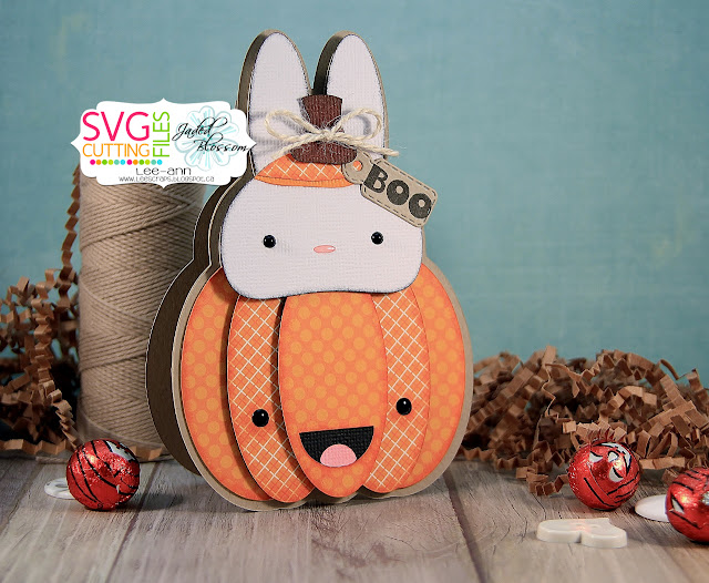 Snappy Scraps: NEW-Bunny Pumpkin Peeker svg