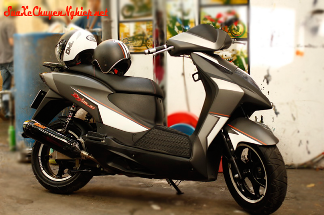 Sơn xe Dylan phối màu trắng xám nhám (Dylan_SG300) - SƠN XE SÀI GÒN