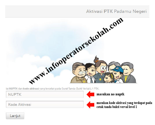 PANDUAN AKTIVASI AKUN PTK PADA SITUS PADAMU NEGERI ~ UPTD SDN 2 TEMIYANG