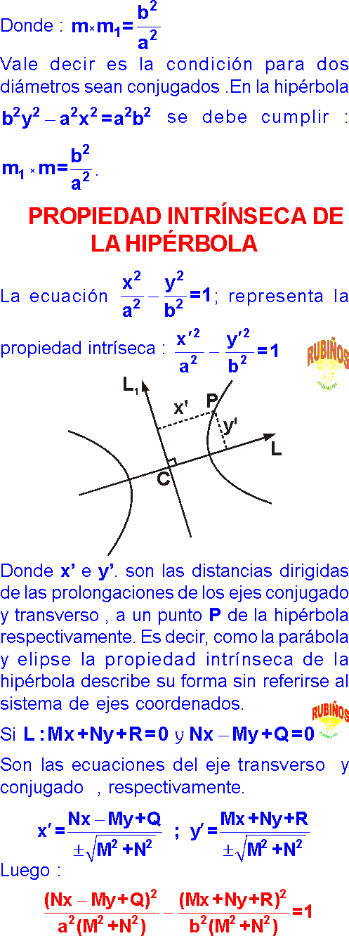 LA HIPERBOLA EN GEOMETRIA ANALÍTICA FÓRMULAS Y EJEMPLOS PDF