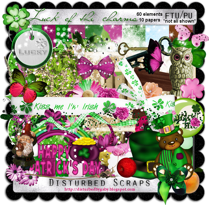 Disturbed PSP tutorials: Free Scrap Kit: Luck of the Charms