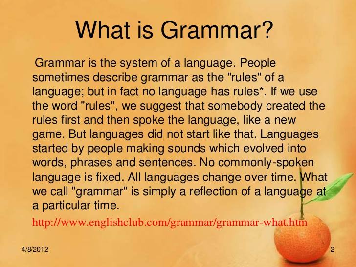 What is Grammar?
