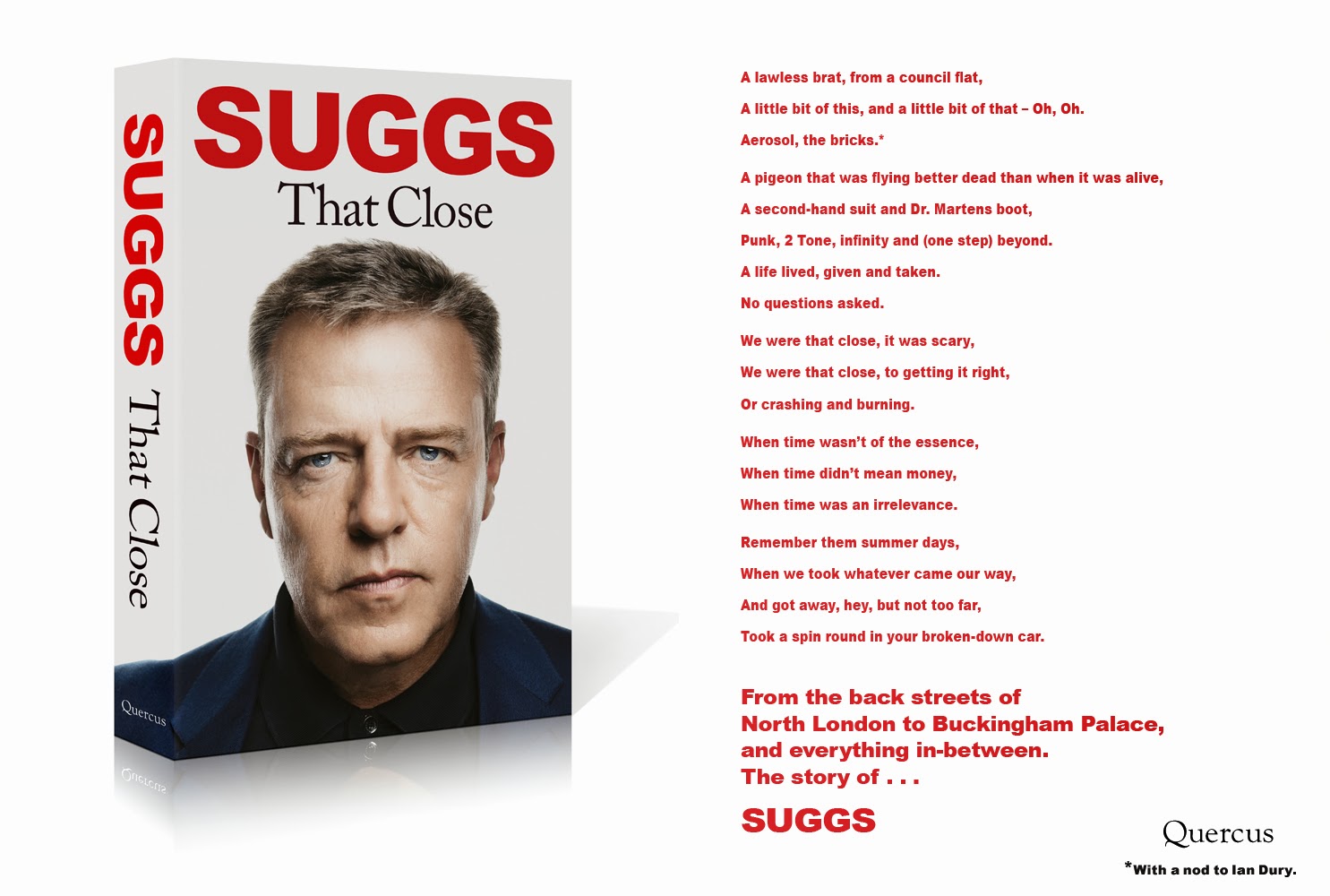 Marco On The Bass: Suggs Autobiography "That Close" Now Available!