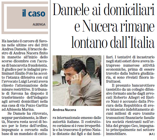 ALASSIOFUTURA: Albenga - L'amministratore del Gruppo Geo Andrea Damele ...