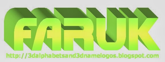 3D Name Logos: Faruk 3D Name Logo