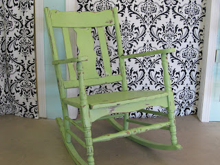 Revival Chic Boutique: Lime Green Rocking Chair $75.00