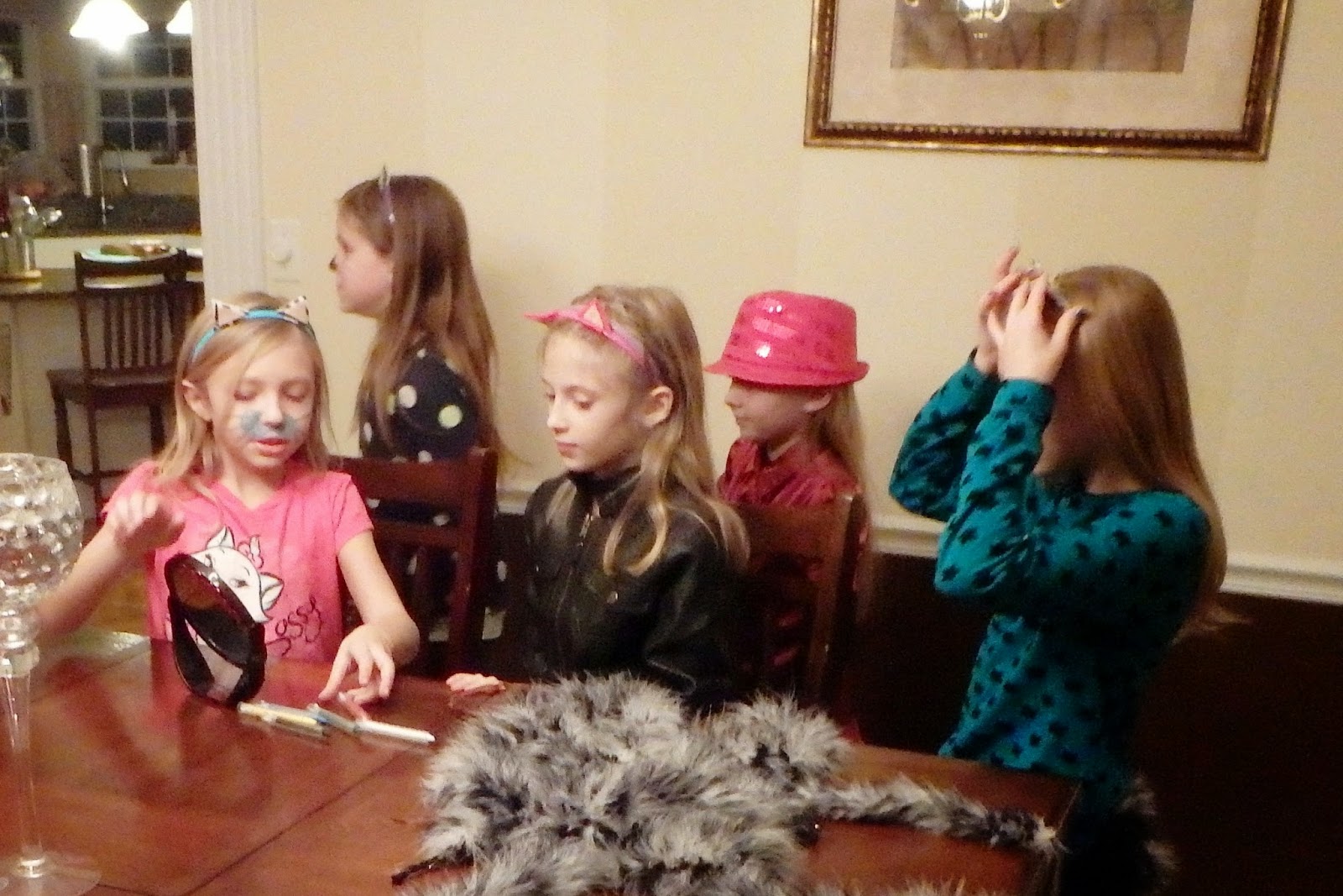 Ben, Becky, Kara, Kiersten,and Evie: Cat party