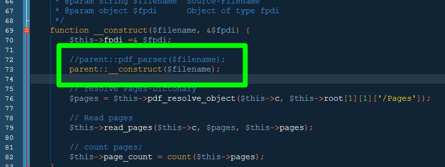Php การอัพเกรดเวอร์ชั่น 71 กับปัญหาของ Codeigniter Tcpdf Fpdi