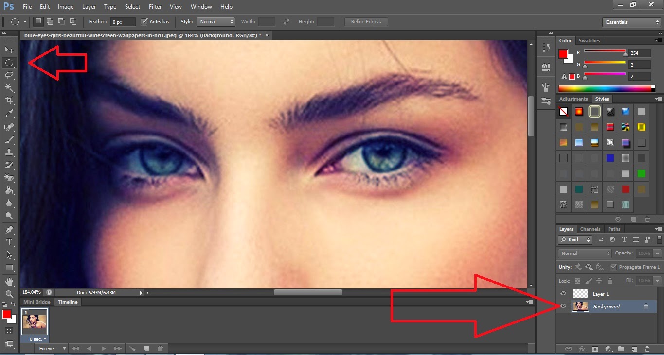 Cara Edit Warna Mata dengan Photoshop