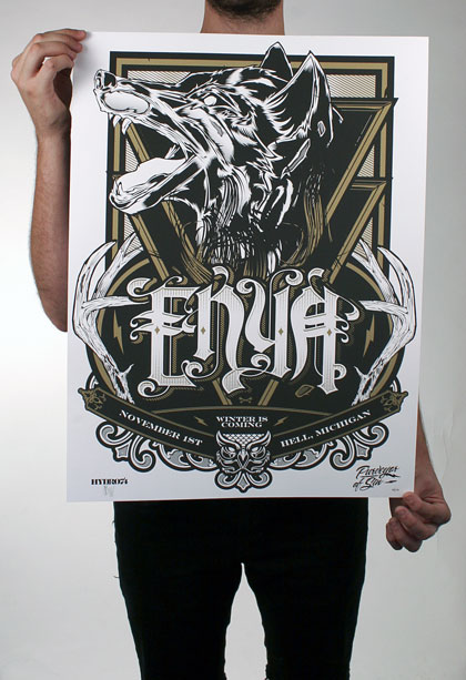 INSIDE THE ROCK POSTER FRAME BLOG: Hydro 74 Enya and Muerte Posters on sale