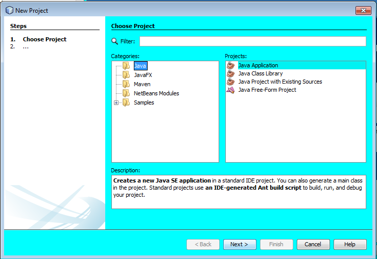 Untuk membuat projek baru cukup dengan memilih FILE - NEW PROJECT