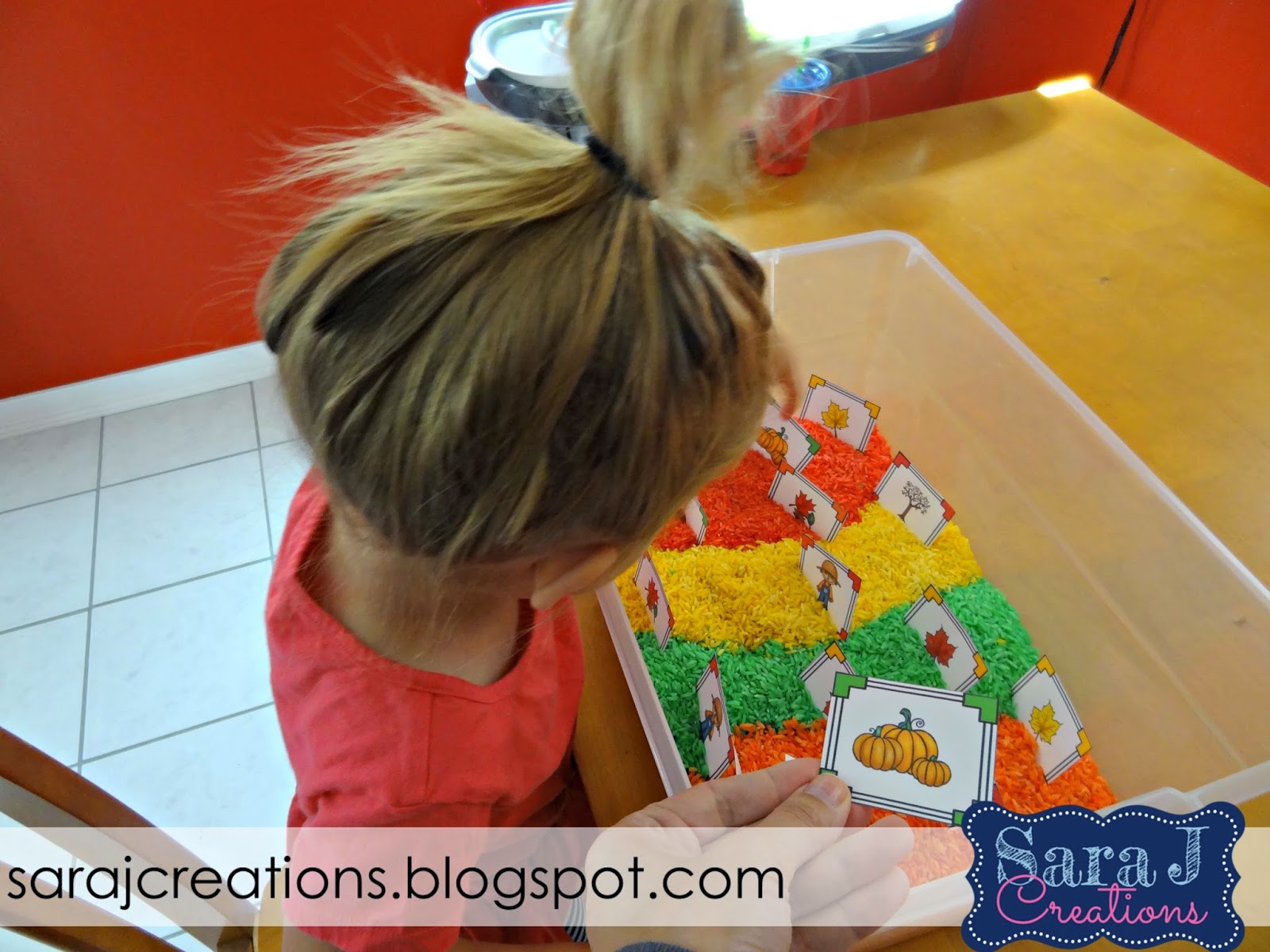 Fall Sensory Bin | Sara J Creations