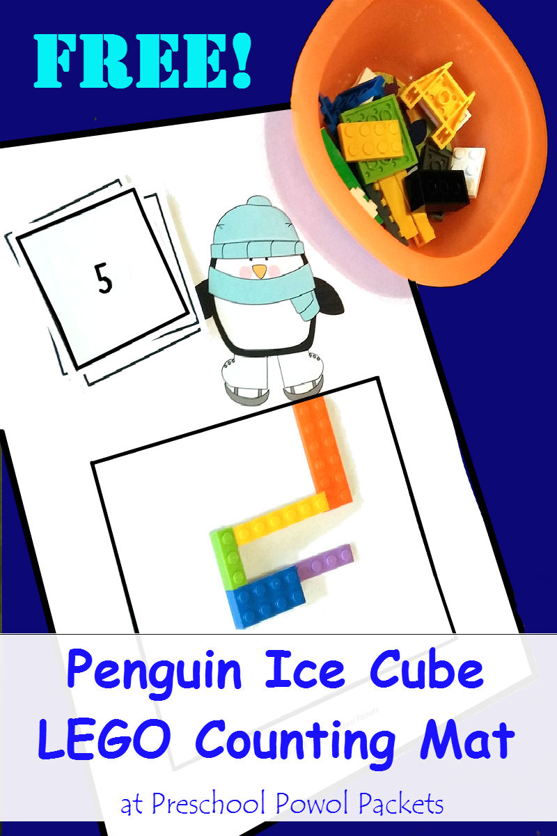 {FREE} Penguin Ice Cube Counting With LEGOS | Preschool Powol Packets