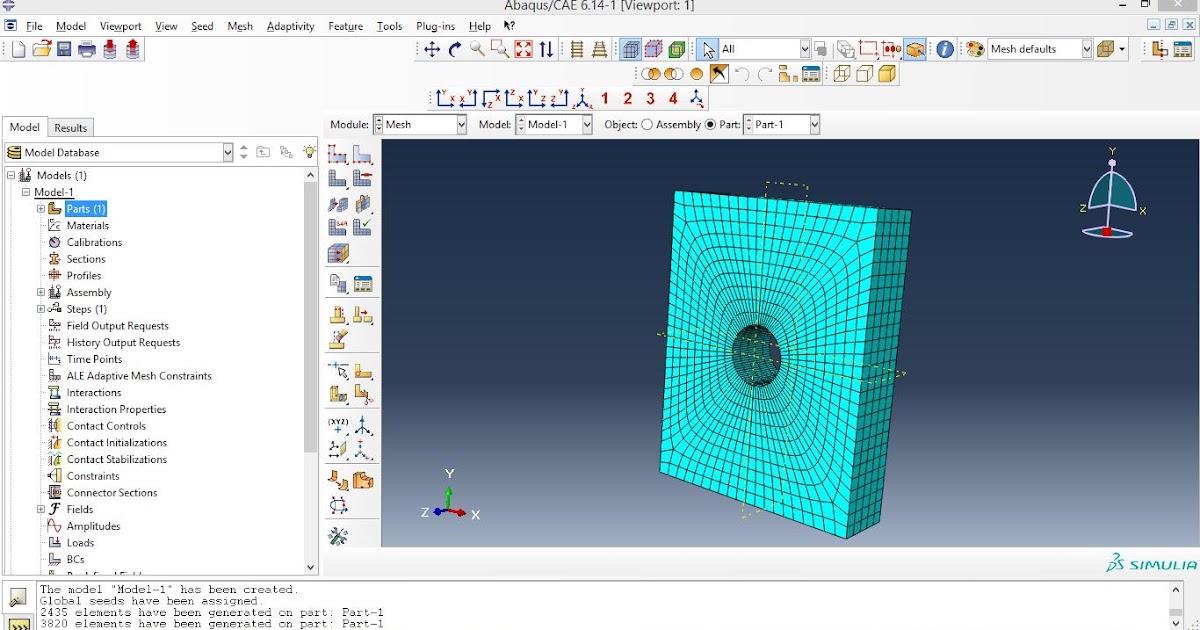 How To Mesh 3d Solid Part With Hole In Abaqus Trendingmechvideos