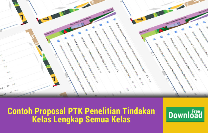 Contoh Proposal PTK Penelitian Tindakan Kelas Lengkap Semua Kelas ...