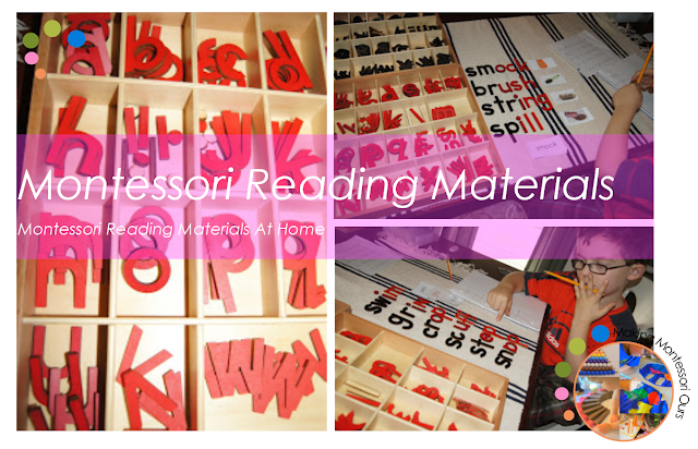 Montessori Reading Series Materials At Home - "Making Montessori Ours"