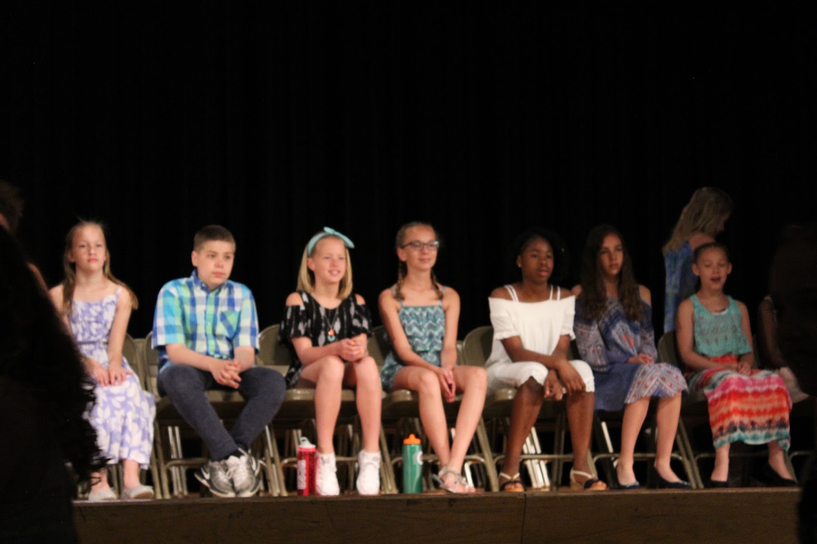 two daughters, one son: 5th grade "graduation"