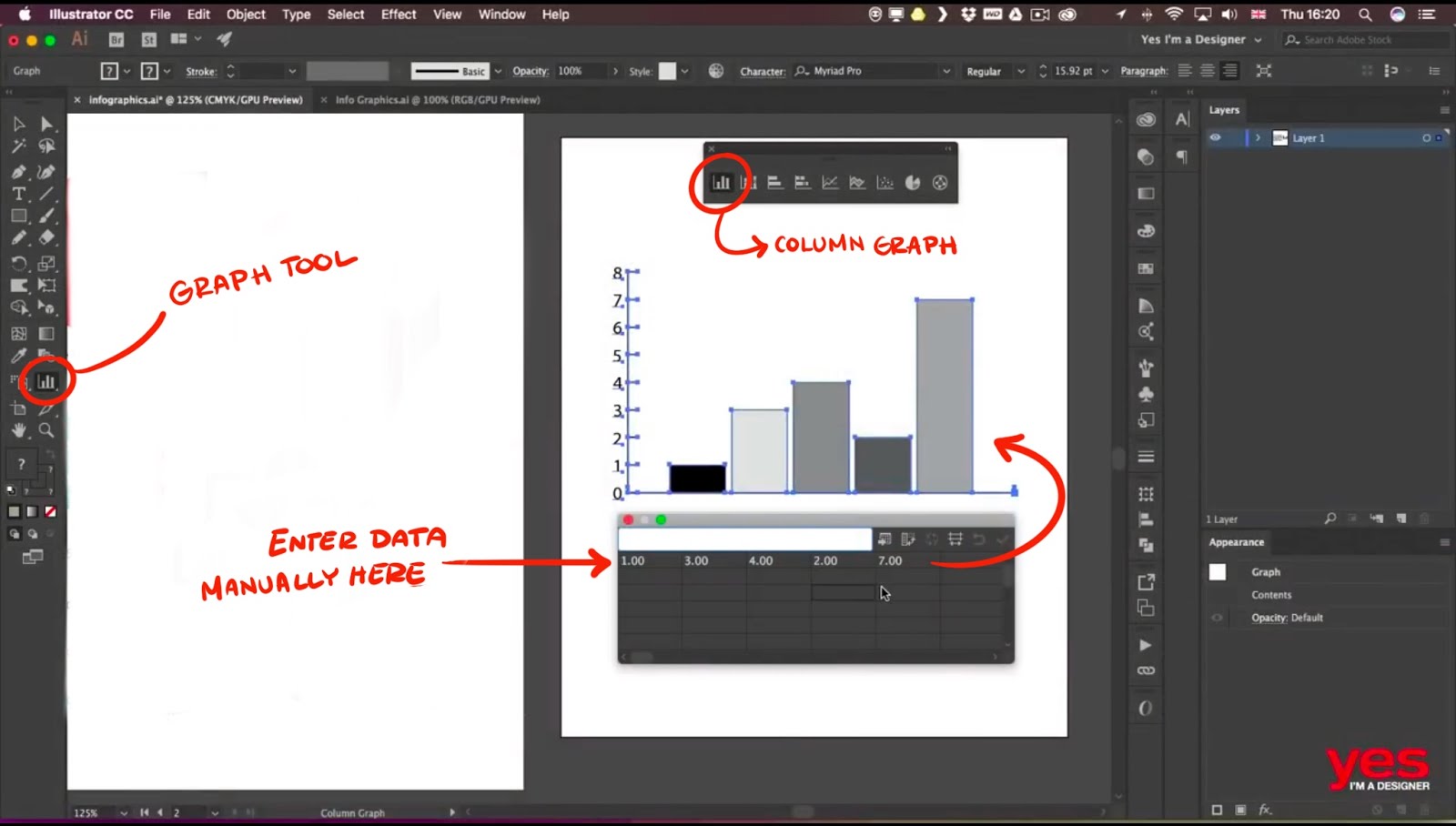 IS Artists: How to Make Graphs in Adobe Illustrator Part 1: Column Graphs