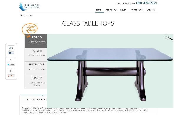 Fab Glass and Mirror: Square Glass Table Tops