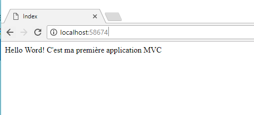 ASP.NET MVC - Hello World Première application MVC