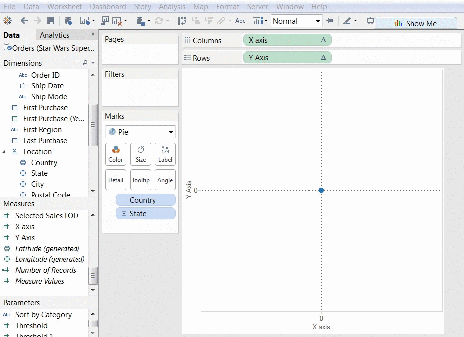 ANALYTICS GURUS: Trellis Chart in Tableau with Pie Chart Grids