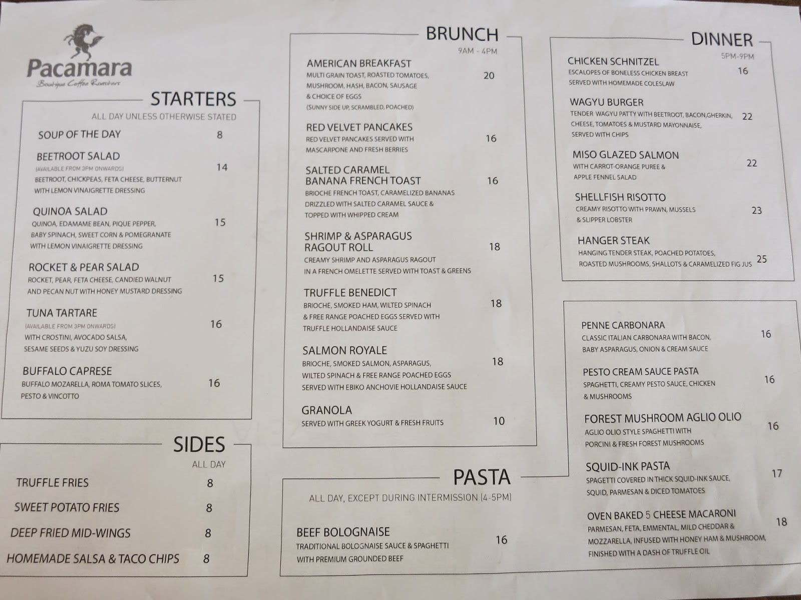 Food Review: Pacamara Boutique Coffee Roasters